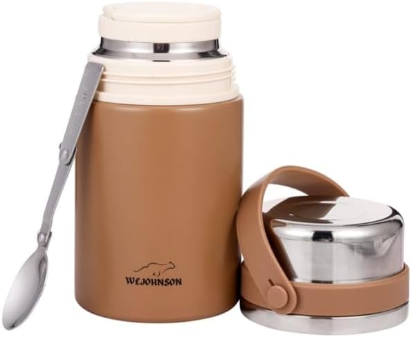 W&JOHNSON 800ml Food Flask & Soup flask with Bowl & Spoon – Leak-Proof ...