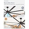 ZMISHIBO 96 Inch Industrial DC Motor Ceiling Fan, Large Ceiling Fan ...