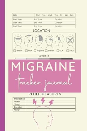 Migraine tracker journal: Headache Tracker For Tracking Triggers, Pain ...