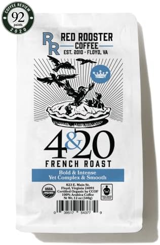 Amazon.com: Red Rooster Coffee, Organic 4&20 French Roast – Dark Roast ...