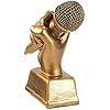 Amazon.com: Maplefield Golden Microphone Trophy - Durable Resin ...