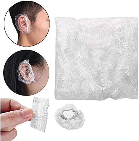 Losuya 100pcs Disposable Ear Protectors Clear Bathing Ear Cover Cap ...