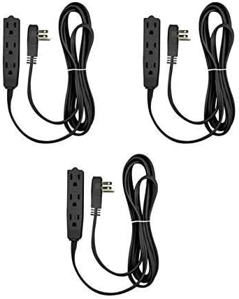 Amazon.com: Flat Multiple Outlet Extension Cord 10 Ft for Indoor Use by ...