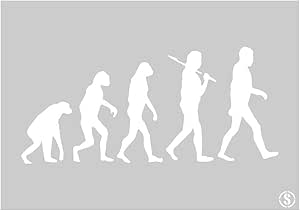 The Stencil Studio Ltd - Evolution of Man Silhouette Stencil - Reusable ...