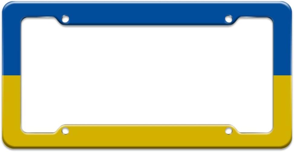 Amazon.com: Car Chrome Decals Ukraine Ukrainian Black ABS License Plate ...