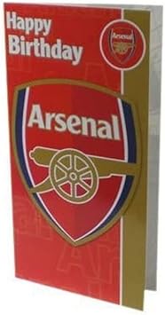 Arsenal F.C. AS036 Die-Cut Asenal Crest Birthday Card, Multi-coloured ...