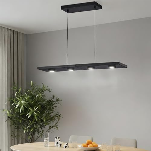 Alighting Modern Linear Pendant Light, 31Inch Black Kitchen Island ...