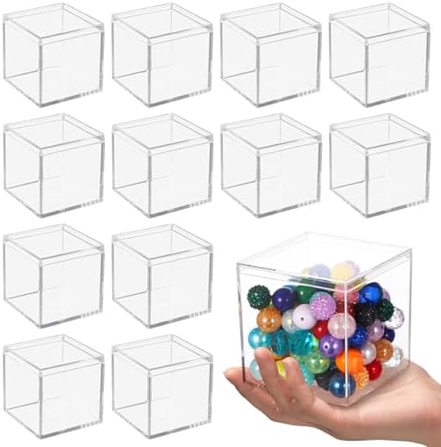 Amazon.com: 4 x 4 x 4 Inches Clear Favor Boxes, 100PCS Party Favor ...