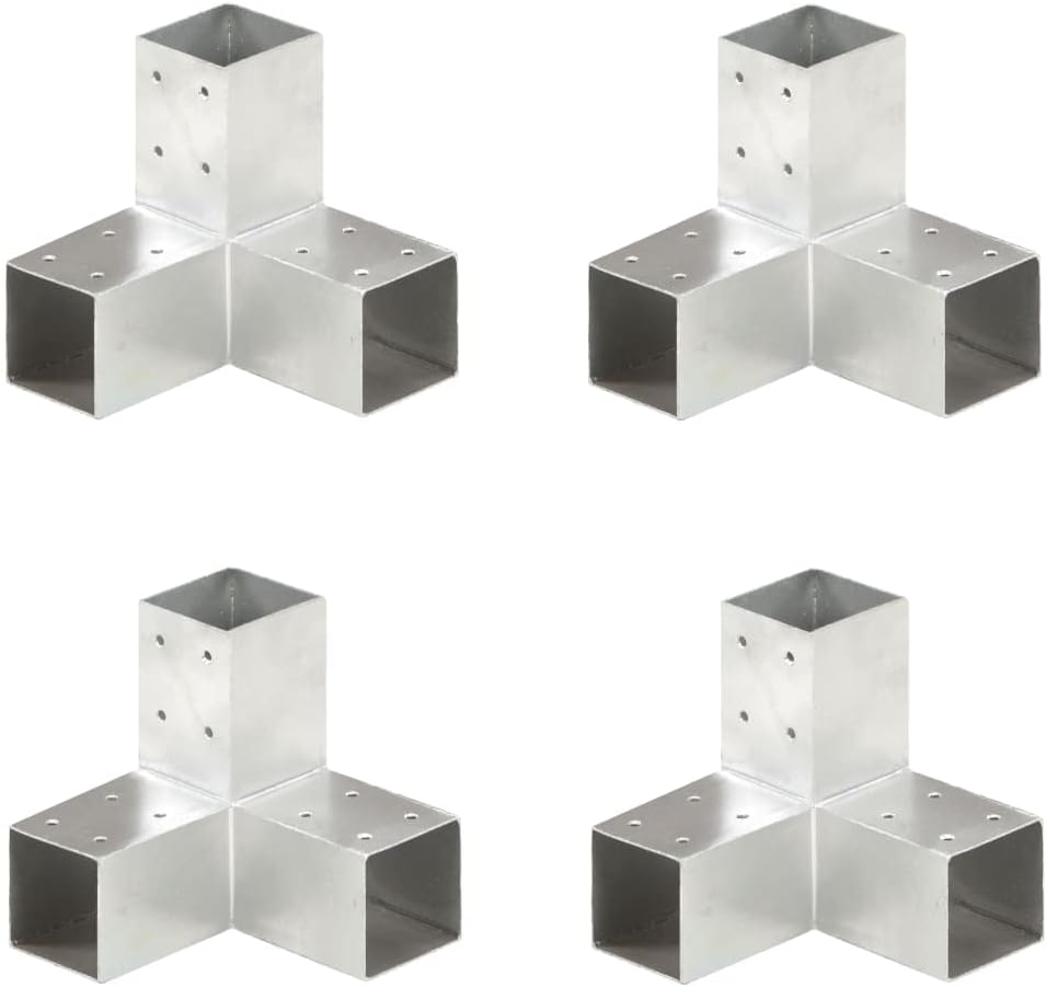 vidaXL 4x Pfostenverbinder Y-Form 3 Hülsen Balkenschuh Holzverbinder ...