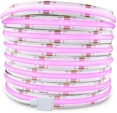 DC24V COB RGB LED Strip Lights 32.8ft/Roll,Dimmable Flexible High ...