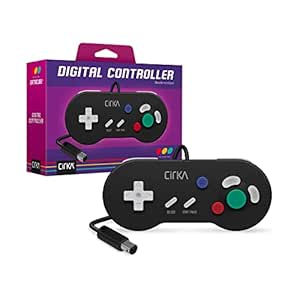 Amazon.com: CirKa Digital Wired Controller for GameCube (GC)- (Black ...