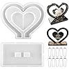 Amazon.com: Jeffdad Large Photo Frame Resin Molds, Heart Shape Silicone ...