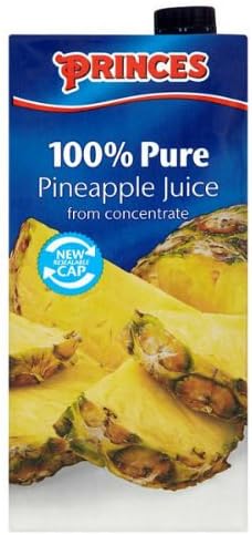 Princes 100% Pure Pineapple Juice from Concentrate 1 Litre x Case of 12 ...