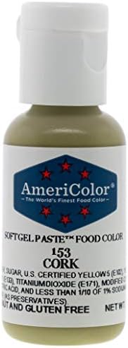 Amazon.com : AmeriColor, Cork, 0.75 Ounce Bottle, Soft Gel Paste Food Color : Grocery & Gourmet Food