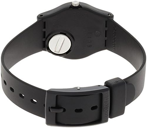 Amazon.com: Swatch Women's LB153 Something New Black Plastic Watch ...