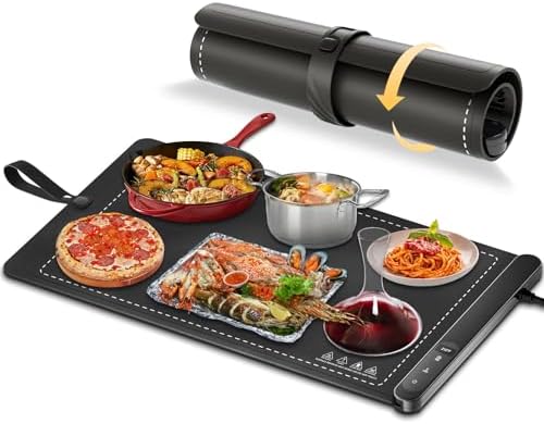 Amazon.com: Electric Food Warming Mat, Silicone Heating Tray with ...