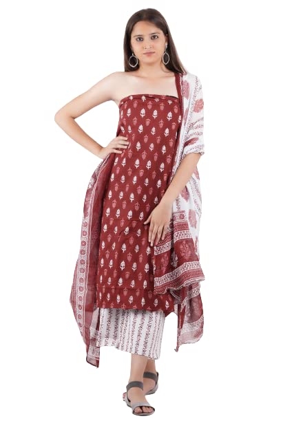 Buy KWATCHI Womens And Girls Pure Cotton Unstiched Salwar Suit Dress ...