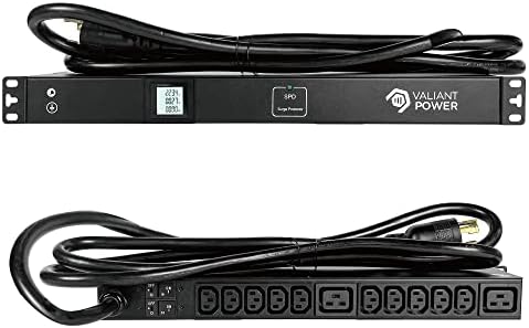 Amazon.com: Valiant Power Rack Mount PDU (12 Oulet (C13 & C19) w/Meter ...