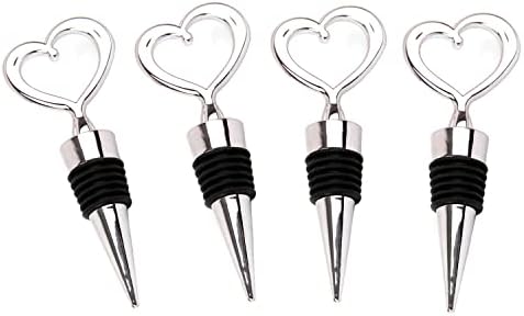 Amazon.com: 6 Pcs Cute Reusable Heart Shape Wine Bottle Stoppers ...