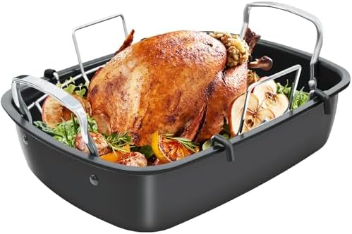 Amazon.com: Circulon Nonstick Roasting Pan / Roaster with Rack - 17 ...