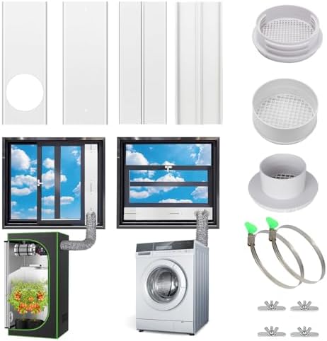 AC Infinity Window Duct Kit, Universal Vent Port for 4” and 6” Inline ...