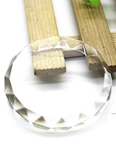 Amazon.com: 1 3/4" Round Crystal Adhesive Glue Stone | Thick Crystal ...