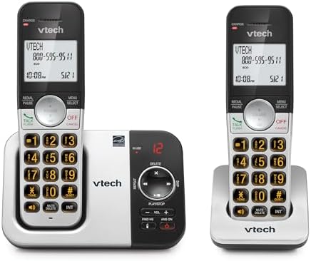 Amazon.com : VTech SN5147 Amplified Corded/Cordless Senior Phone with Answering Machine, Call ...