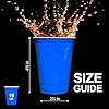 Amazon.com: PAMI Blue Plastic Party Cups [Pack of 30]- 16oz Disposable ...