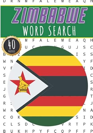 Zimbabwe Word Search: 40 Fun Puzzles With Words Scramble for Adults ...