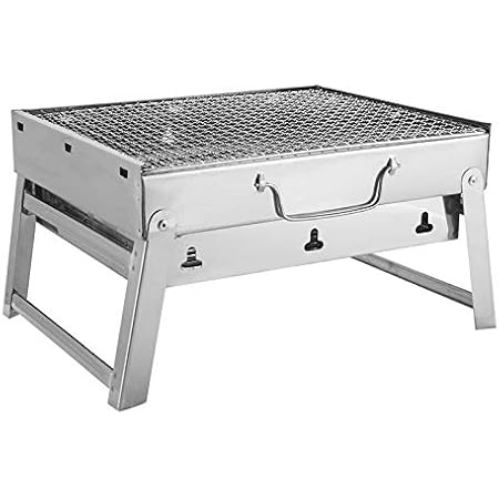 Vizora Stainless Steel BBQ Foldable and Portable Picnic Barbeque ...