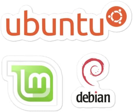 Amazon.com: Linux Logo Sticker Pack, Ubuntu, Linux Mint, Debian : MTN ...