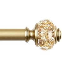 KAMANINA Luxury Gold Curtain Poles for Windows 80 to 148 cm, 22 mm ...