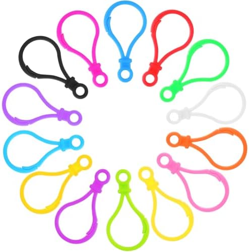 Amazon.com: MIDELONG Plastic Keychain Clips for Crafts, Assorted Colors ...