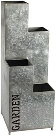 Amazon.com : Galvanized Metal Multi-Pot Planter, Fits Four 4-inch Pots ...
