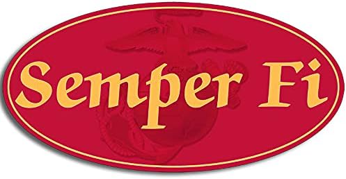 Amazon.com - Oval Semper Fi Sticker (USMC Corps Marines Logo ...