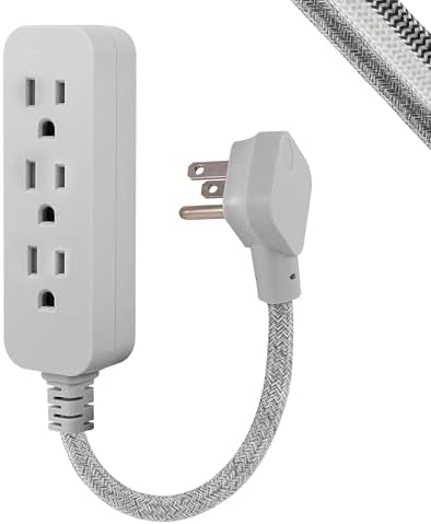 Amazon.com: Twin Extension Cord Power Strip - 12FT Dual Extension with ...