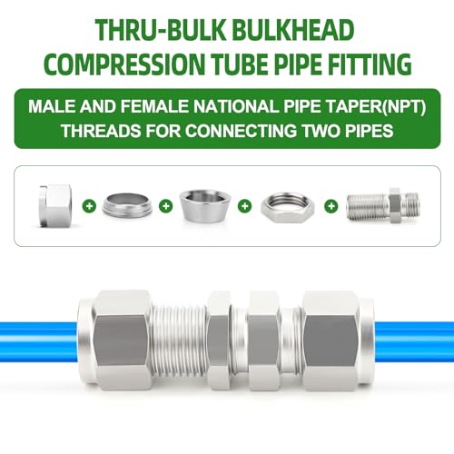 Snapklik.com : TAISHER 1PCS 316 Stainless Steel Thru-Bulk Bulkhead ...