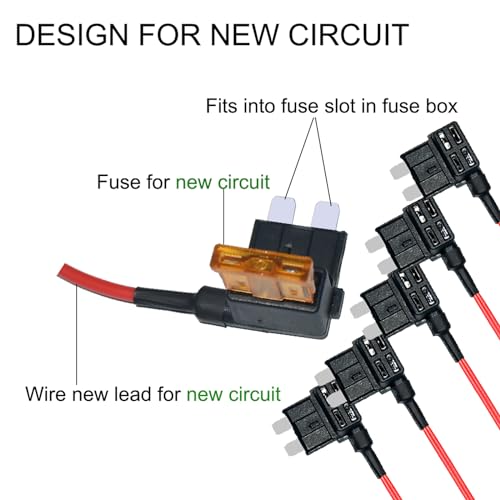 Snapklik.com : MuHize 10 PCS Automotive Fuse Taps - Upgraded 12V Car ...