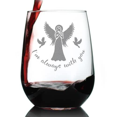Amazon.com: Always With You - Stemless Wine Glass Gift - Sympathy ...
