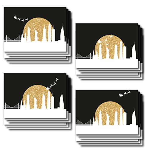 Amazon.com: Ritzy Rose 24 Santa Flying Over New York City Skyline ...