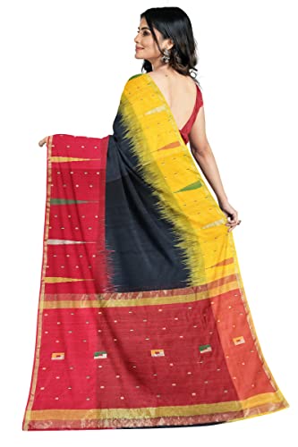 Buy OISHANI SAREE GHOR Women's Traditional Bengal Ikkat Handloom Saree ...