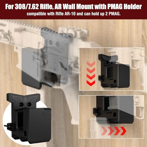 Snapklik.com : LULACOOL Gun Wall Mount, AR10 Rifle Holder Wall Rack ...