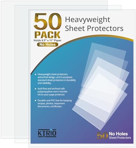 Amazon.com : Avery Heavy Duty Plastic Document Sleeves, Holds up to 25 ...