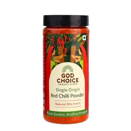 GOD CHOICE ORGANIC FARMS Red Chilli Powder 200G|Single Origin| Guntur ...