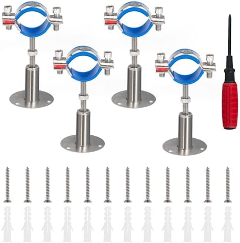 uxcell L Shaped Standoff Pipe Clamp Strap Fit for 3/4" Pipe Right Angle ...