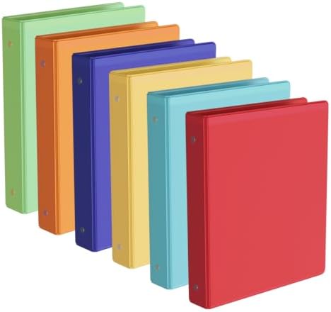 Amazon.com : Samsill Fashion Color 3 Ring Storage Binders, 1 Inch Round ...