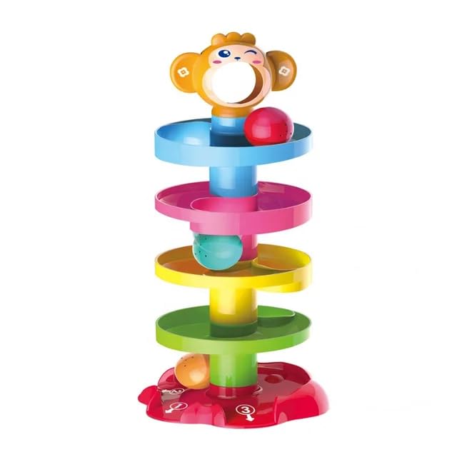 Fun Express 5 Layer Ball Drop and Roll Swirling Tower for Baby and ...