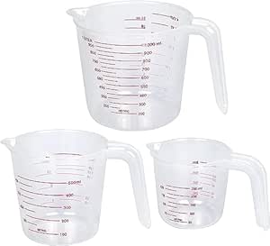 Buy Vroxy Kitchen BPA Free Transparent Measuring Jugs Plastic Stackable ...