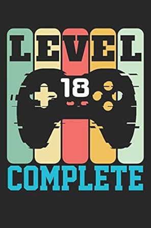 Level 18 complete: funny retro vintage 18th Gamer Birthday Gift ...
