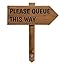 Personalised Outdoor Sign with Stake Customised with Text, Wooden Arrow ...